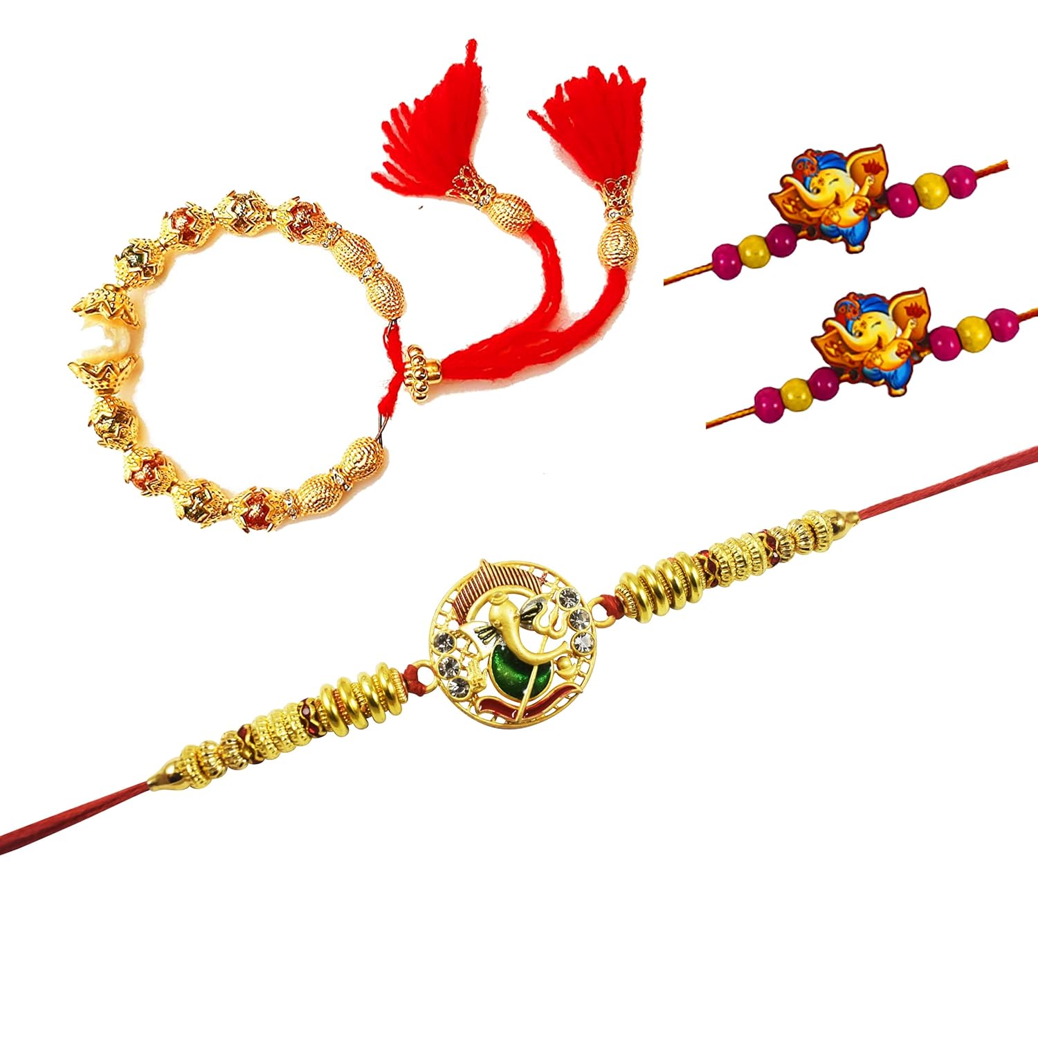 Buy Forty Wings 4 pcs Rakhi Set For Brother And Bhabhi Rakhi For Bhaiya ...