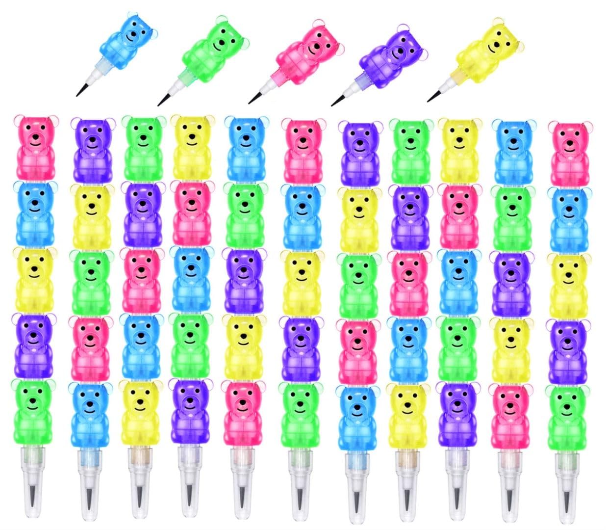 Stackable Pencils for Kids,12 pcs Cute Bear Pencils Bear Pencils ...