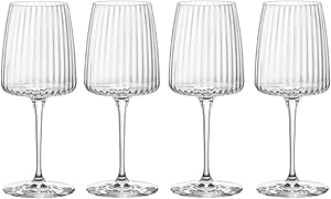 Amazon.com | Bormioli Rocco Exclusiva Chardonnay Glasses, Set of 4-12.5 ...