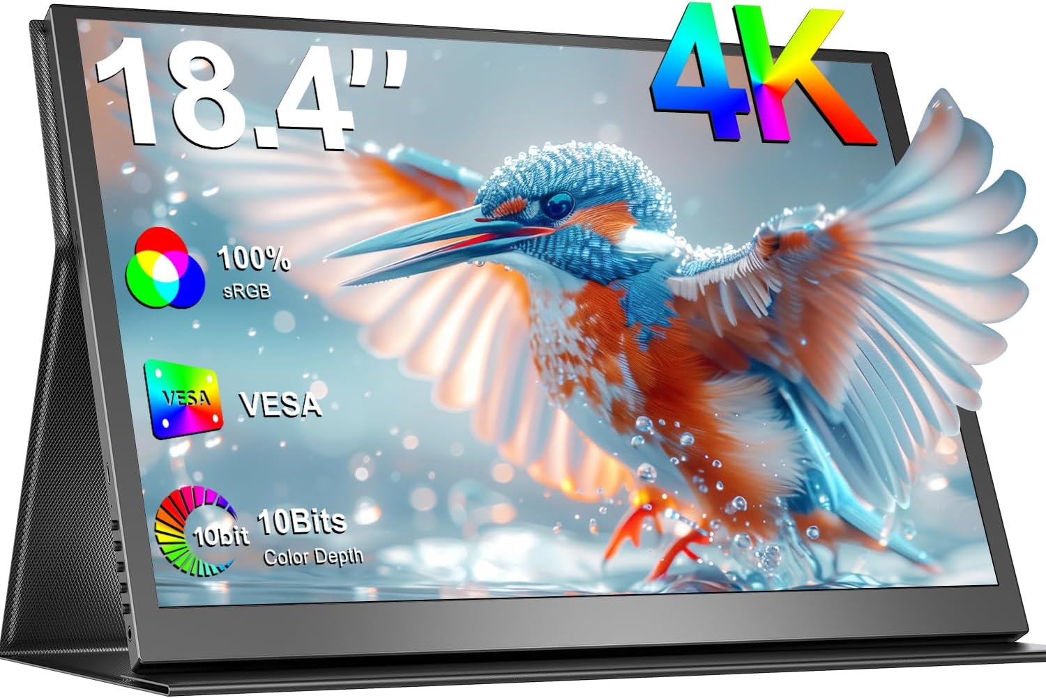 Amazon.com: Newsoul Portable Monitor 4K 18.4 inch, 10 Bit UHD FreeSync ...