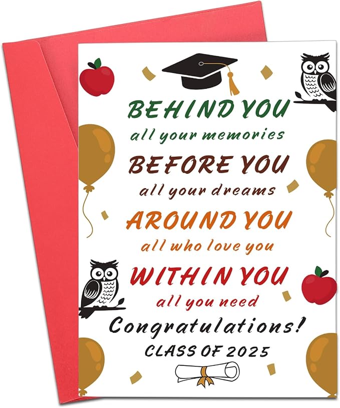 Amazon.com : Aiseavril Cadeau College Graduation Card Class of 2025 ...