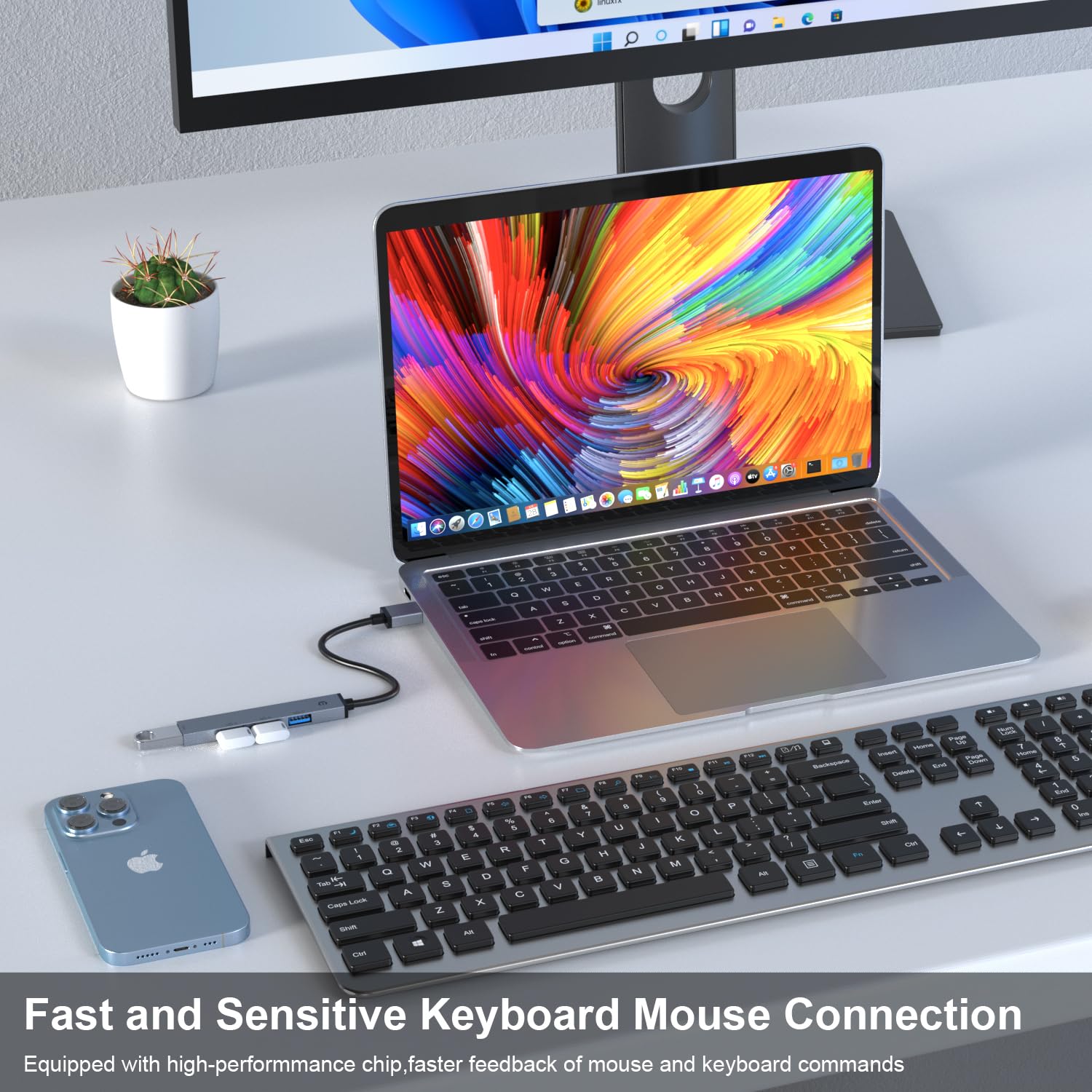 Snapklik.com : Ultra-Thin USB Hub, Mini USB C Hub Docking Station