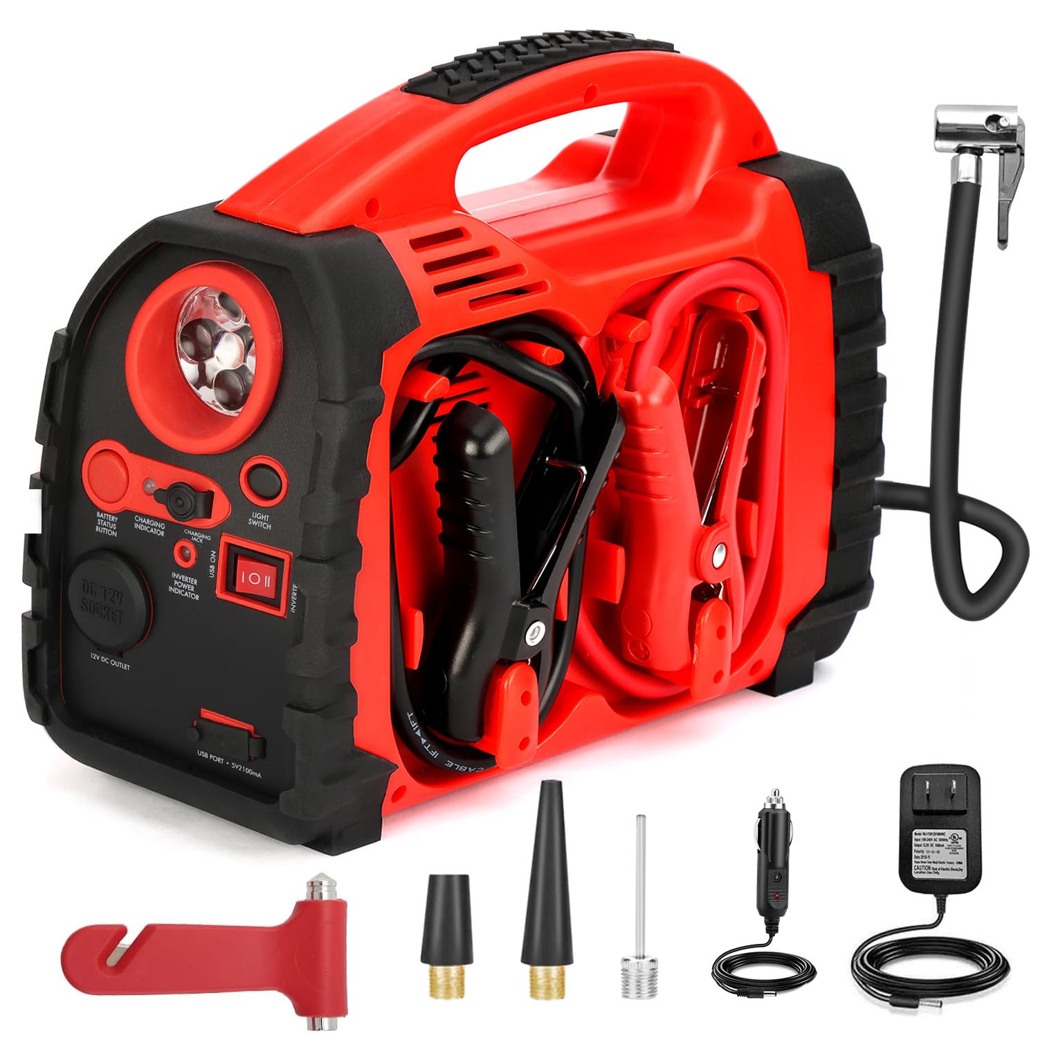 Snapklik.com : Jump Starter, Acetek 1000Amp 12V Lead-Acid Battery Jump Starter