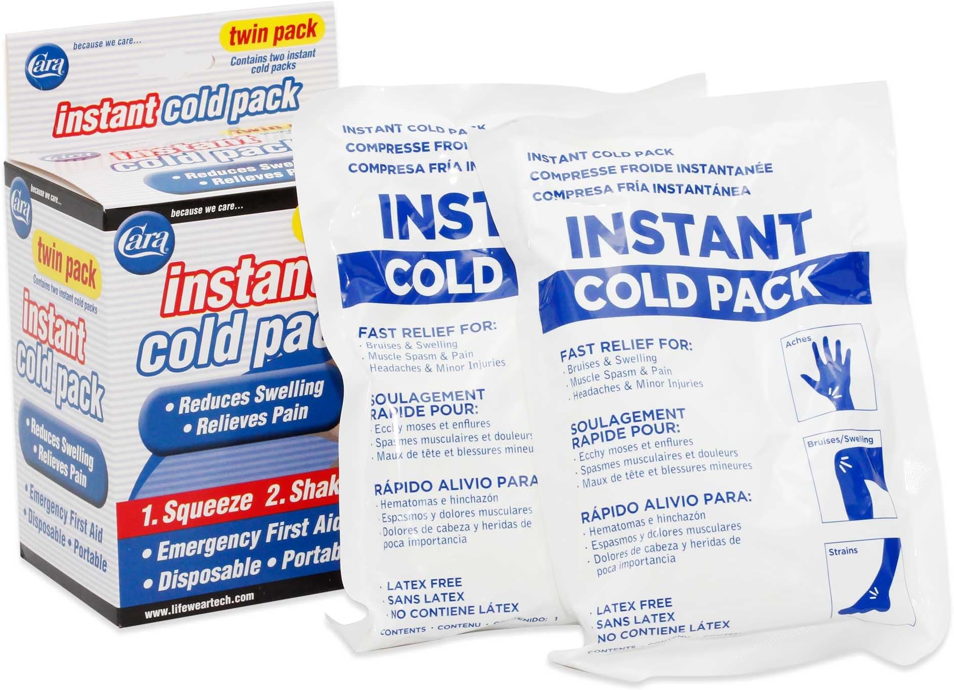 Amazon.com: Instant Cold Pack | Disposable Ice Packs - Cold Therapy ...