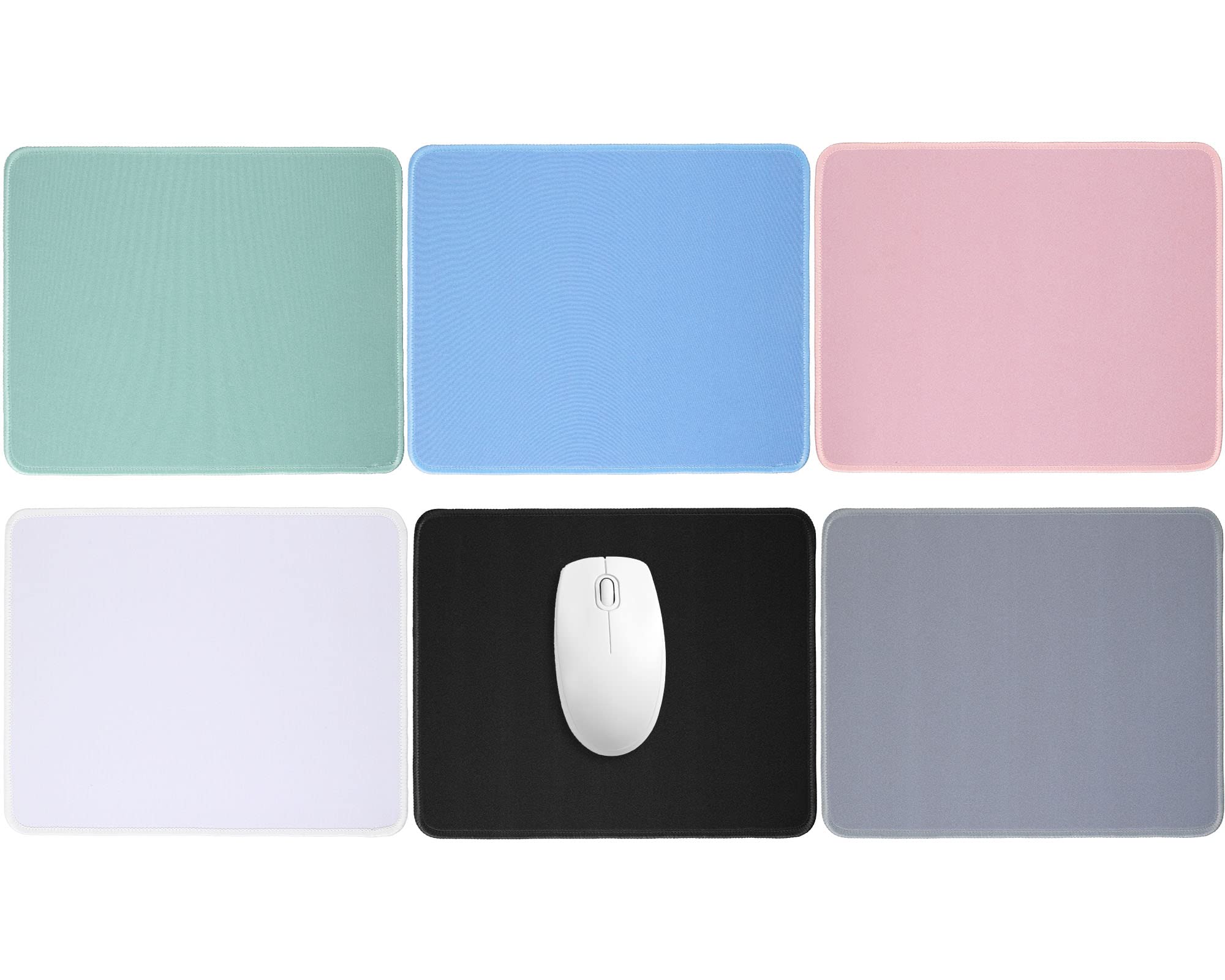Amazon.com: Xuhal 6 Pcs Mouse Pad Bulk 3 mm with Anti Slip Rubber Base ...