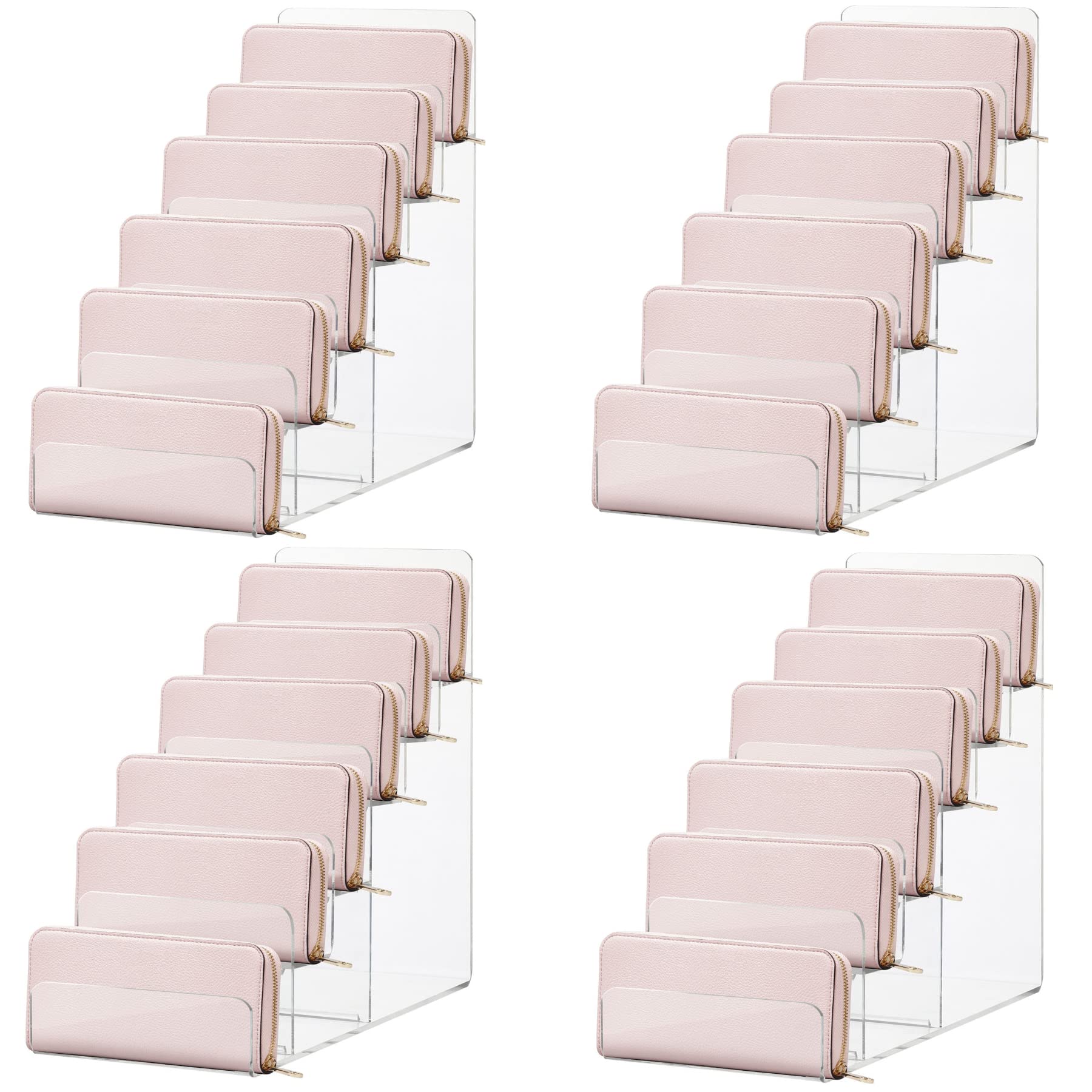 Amazon.com: Cabilock Acrylic Purse Display 6- Tier Display Stand:4pcs ...