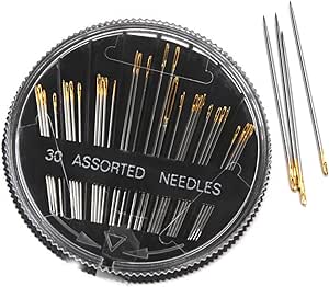 Amazon.co.jp: NOBONU Hand Sewing Needles Round Needles Round Rotating ...