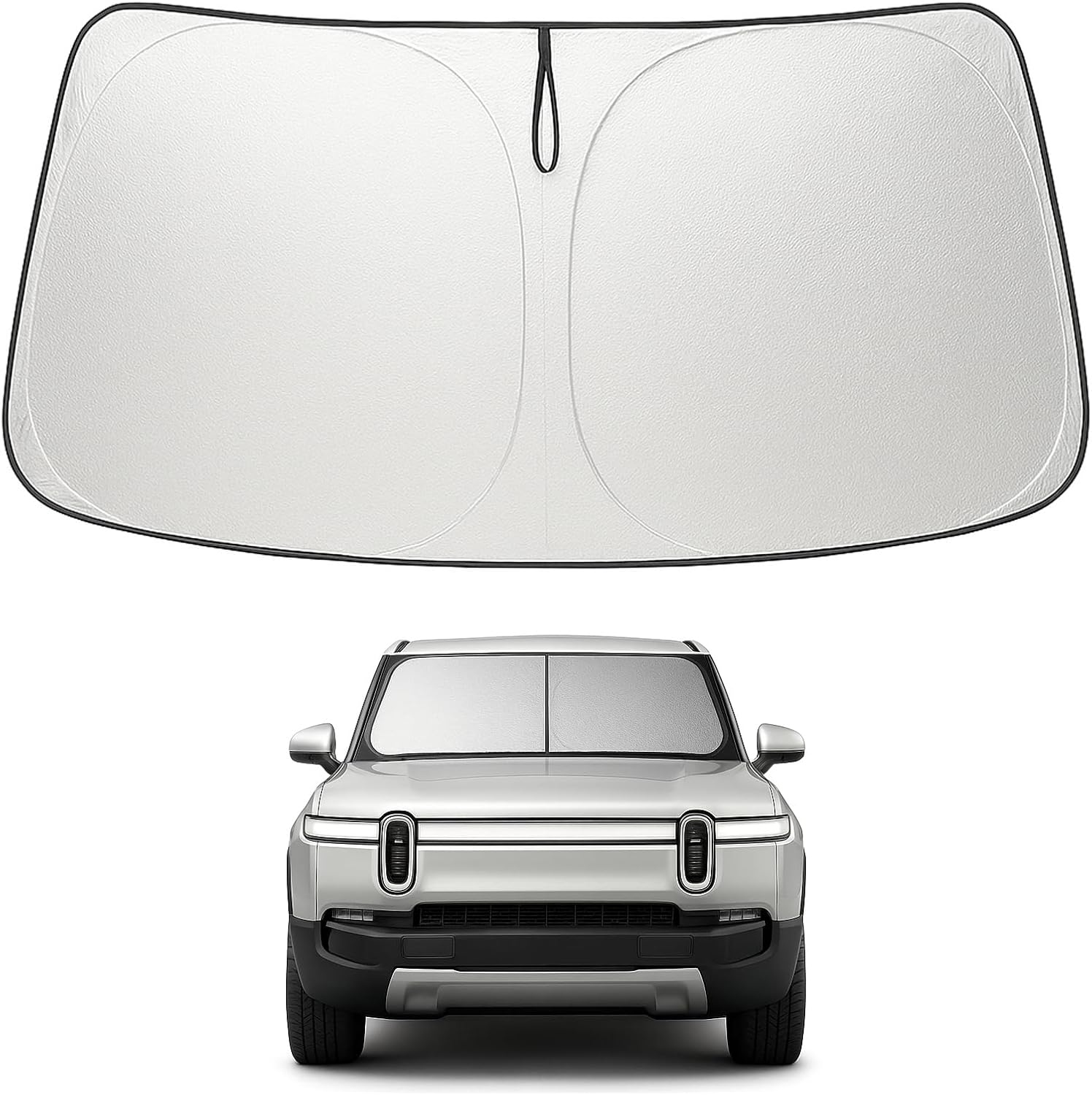 Amazon.com: Proadsy Windshield Sun Shade for Rivian R1S 2022-2025 2026 ...