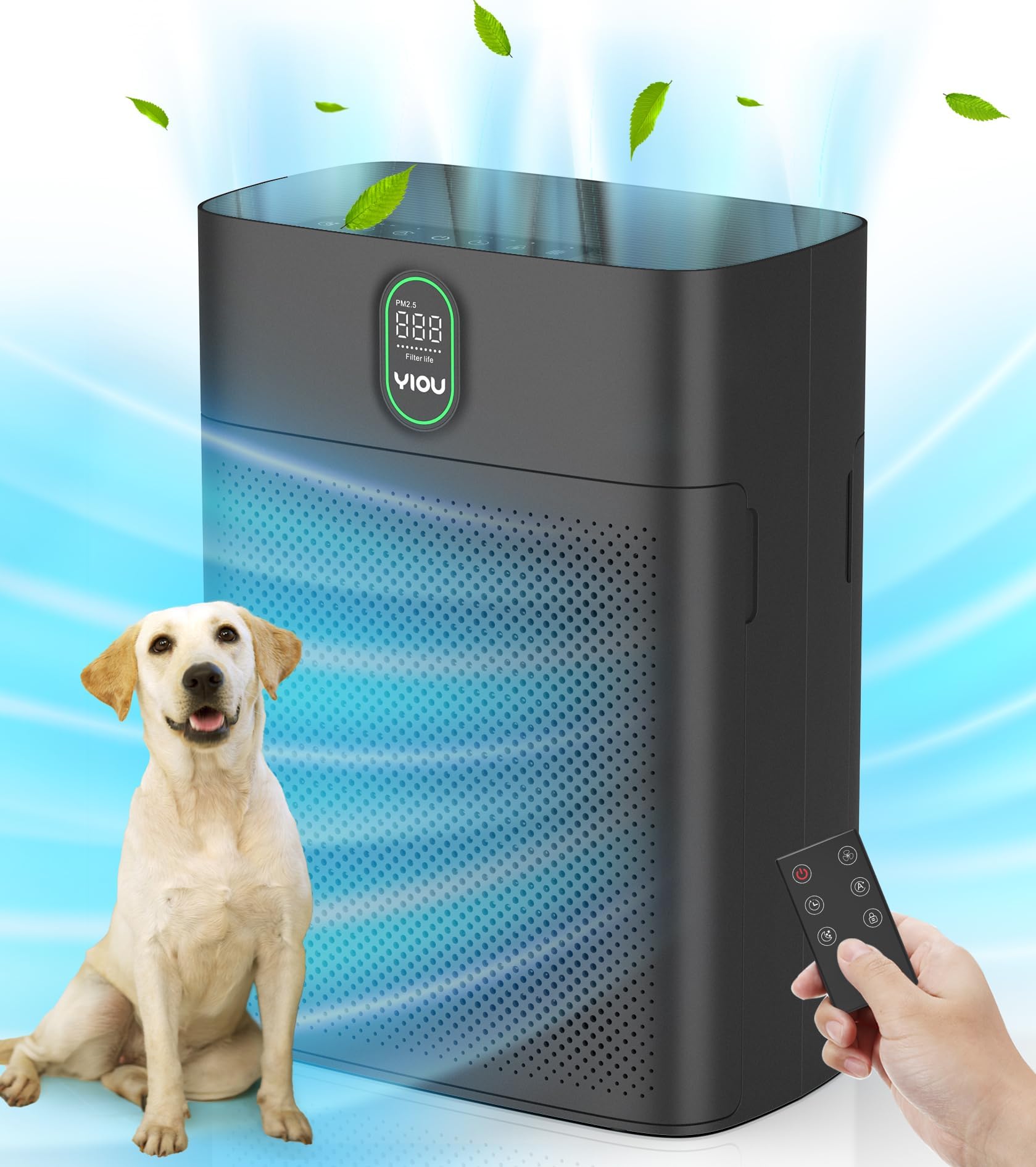 Amazon.com: RIKON 62-450 3-Speed Remote-Controlled Air Filtration ...