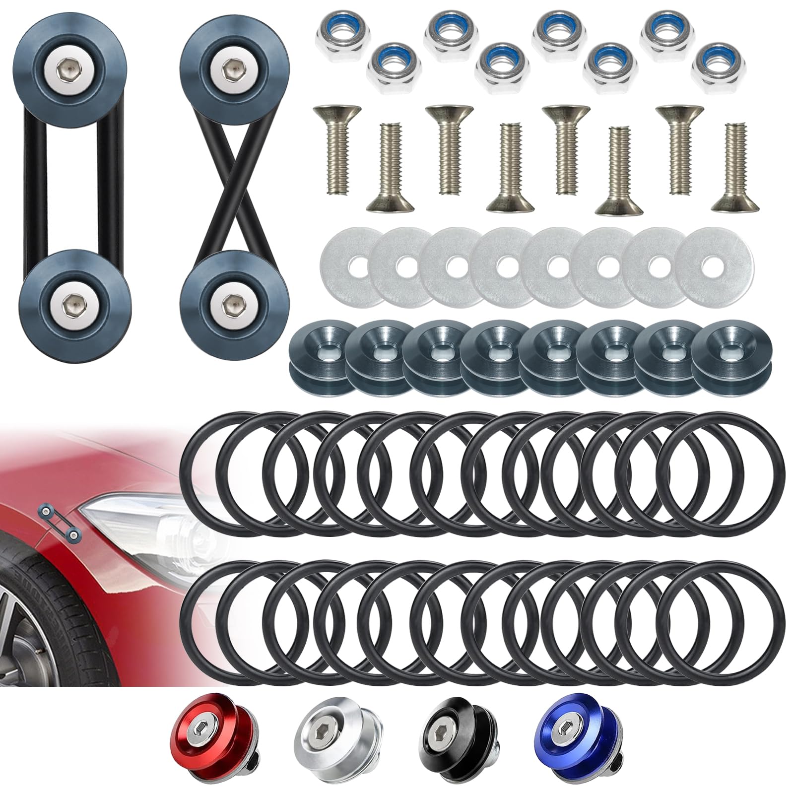 Snapklik.com : Universal Car Bumper Quick Release Clips Fasteners Kit
