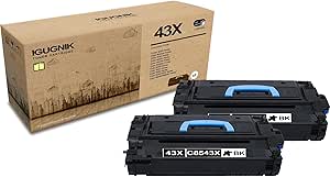 Amazon.com: 2-Pack 43X C8543X High Yield Black Toner Cartridge(with ...