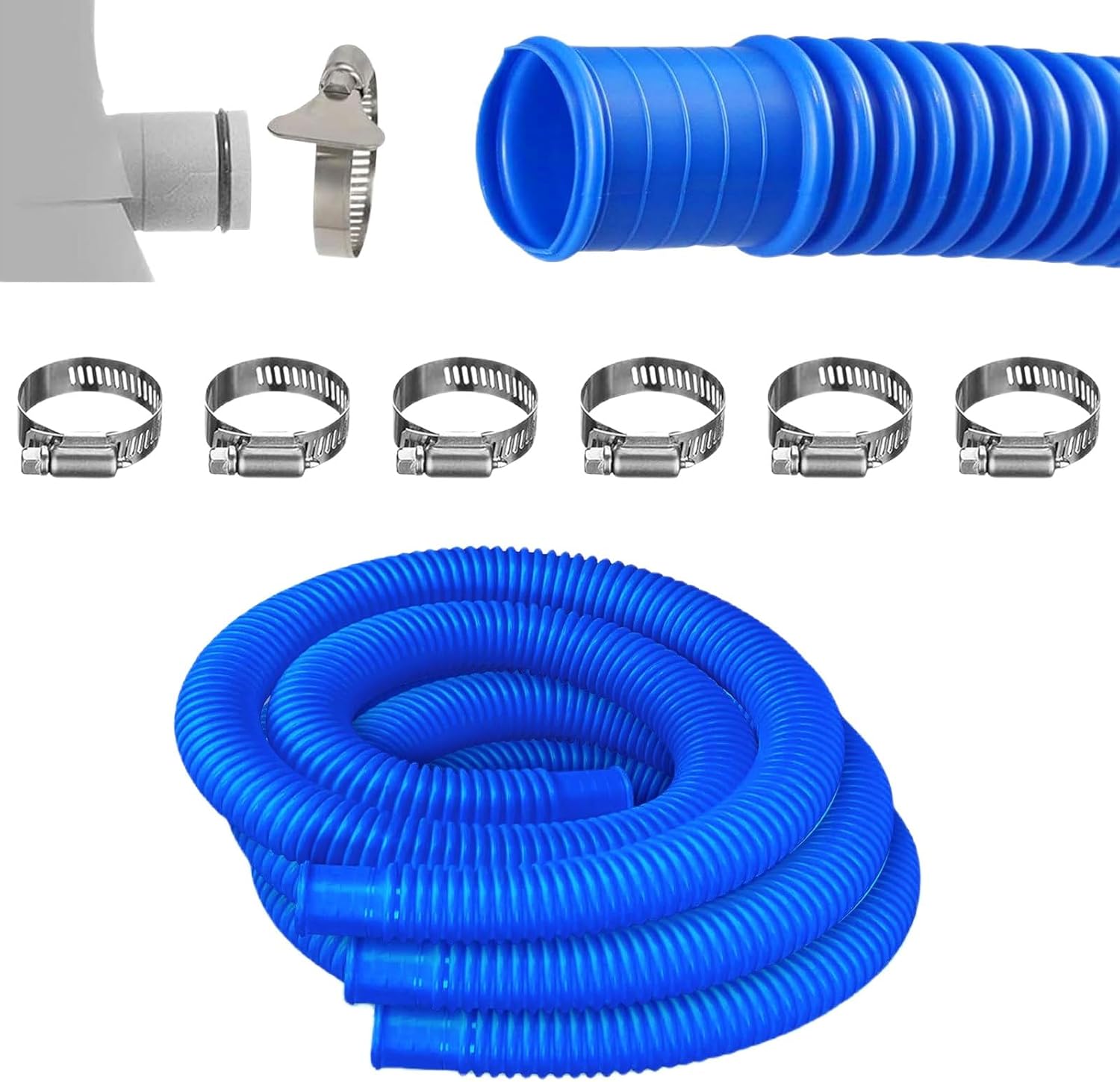 Amazon.com: 1.25 X 59 Inch Pool Hose, Pool Hoses for Above Ground Pools ...