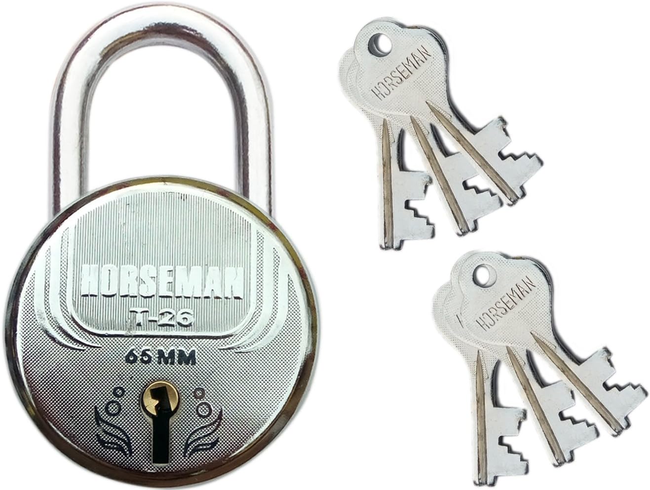 Round 65mm Pocket Lock with 5 Keys Door Lock for Home, Double Locking ...