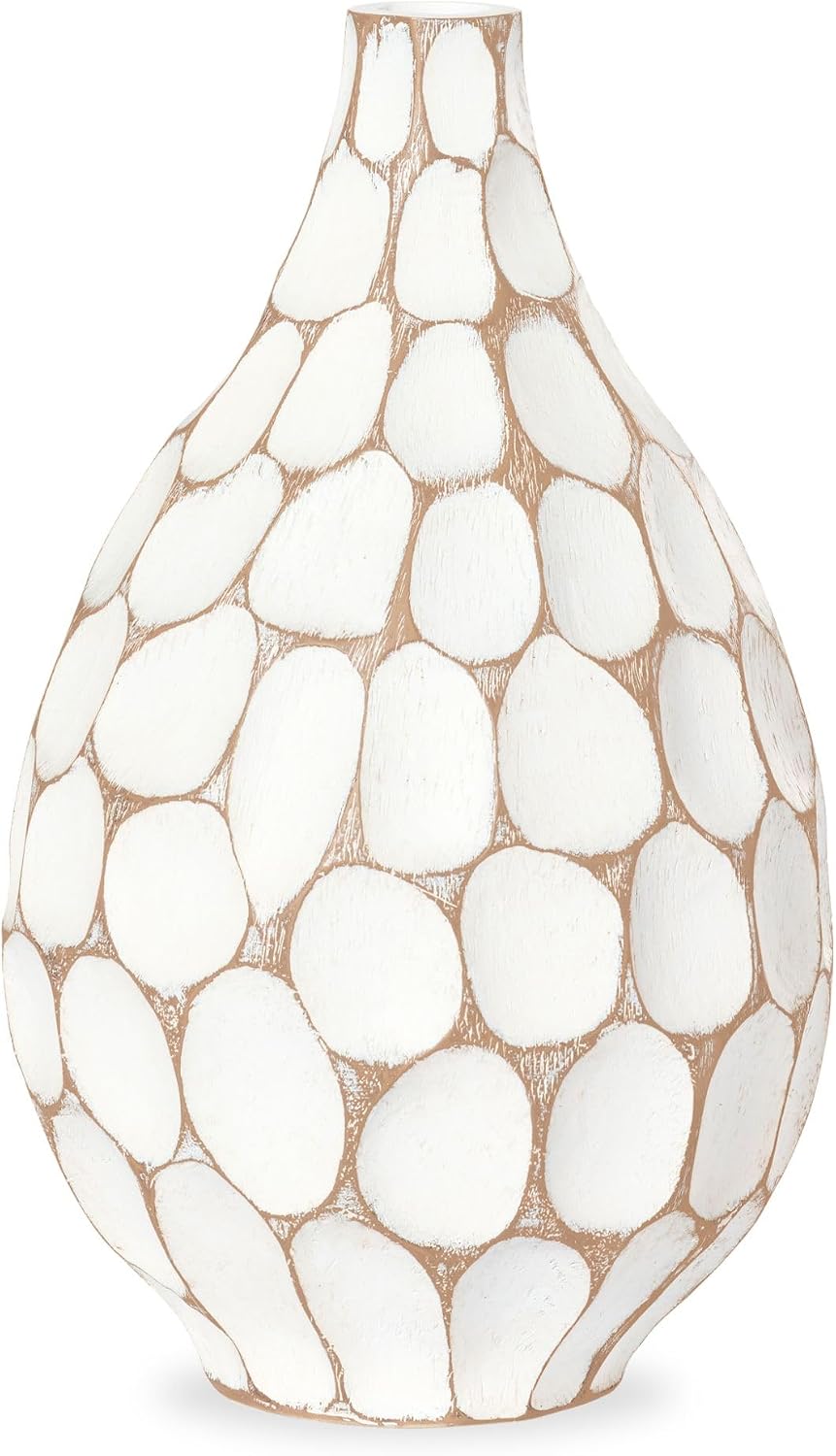 Amazon.com: Torre & Tagus Carved Divot Rustic Farmhouse Vase for Home ...
