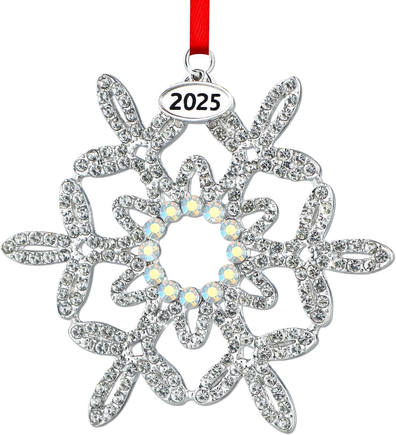 Amazon.com: WhatSign Large Snowflake Christmas Ornament - Glittering ...