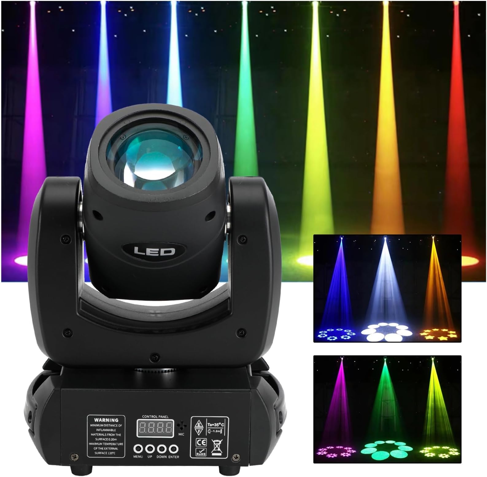 Amazon.co.jp: Bruce & Shark(ブルース・サメ)ムービングライト ステージライト 12チャネル 100W 8PRISM ...