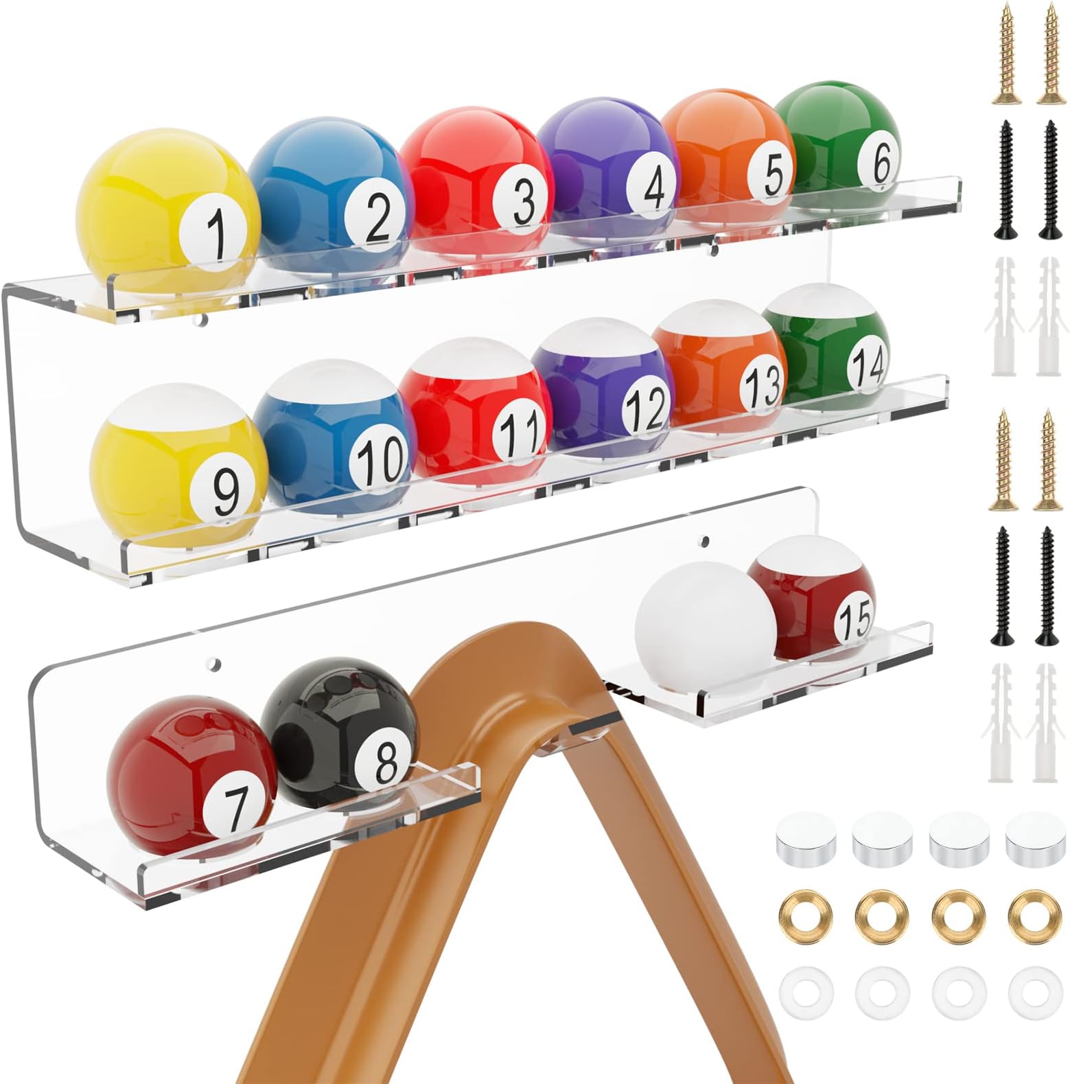 Amazon.com: Acrylic Pool Ball Rack & Pool Rack,pool table accessories ...