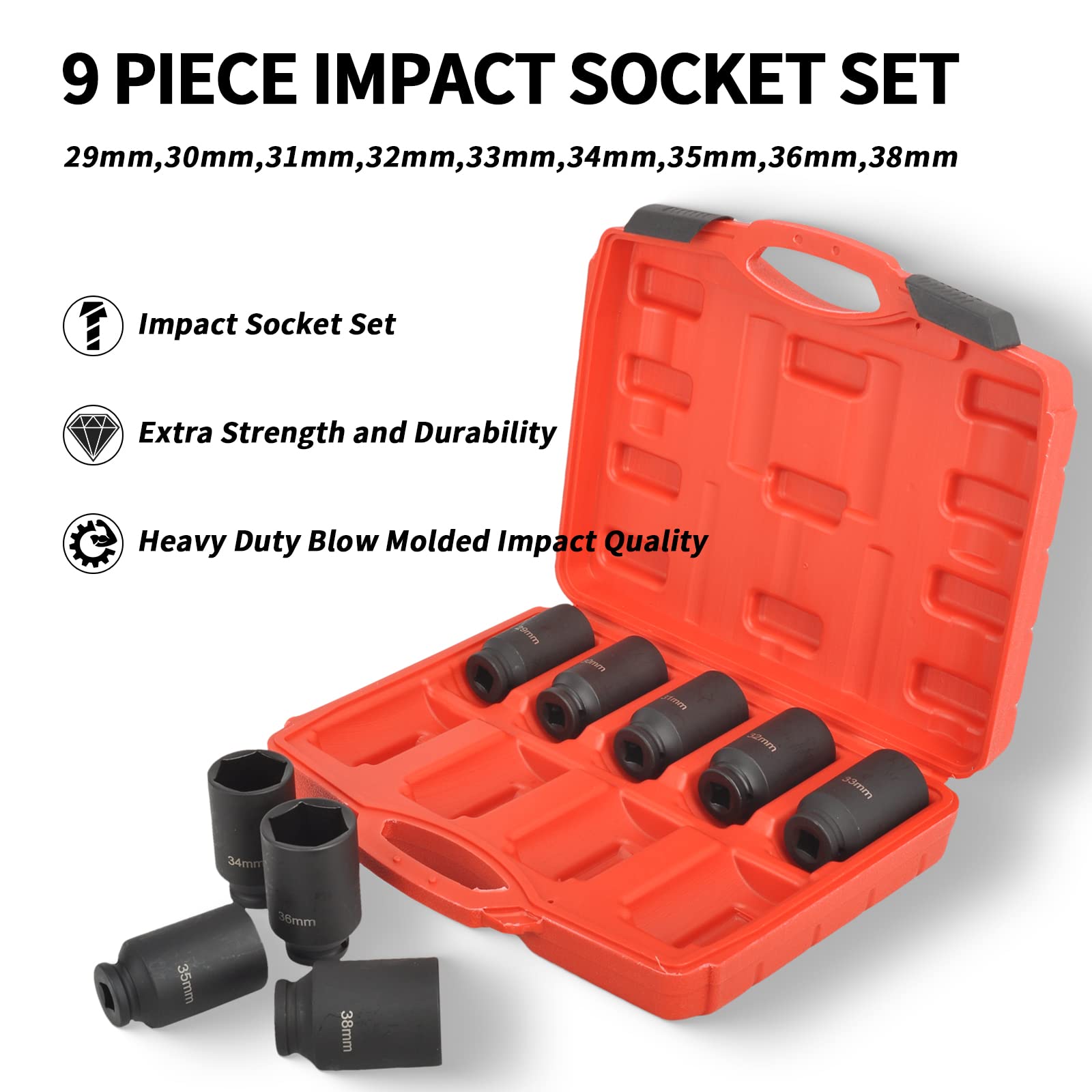 Snapklik.com : TBAPFS 9Pcs 1/2 Inch Drive Deep Impact Socket Set 6 ...