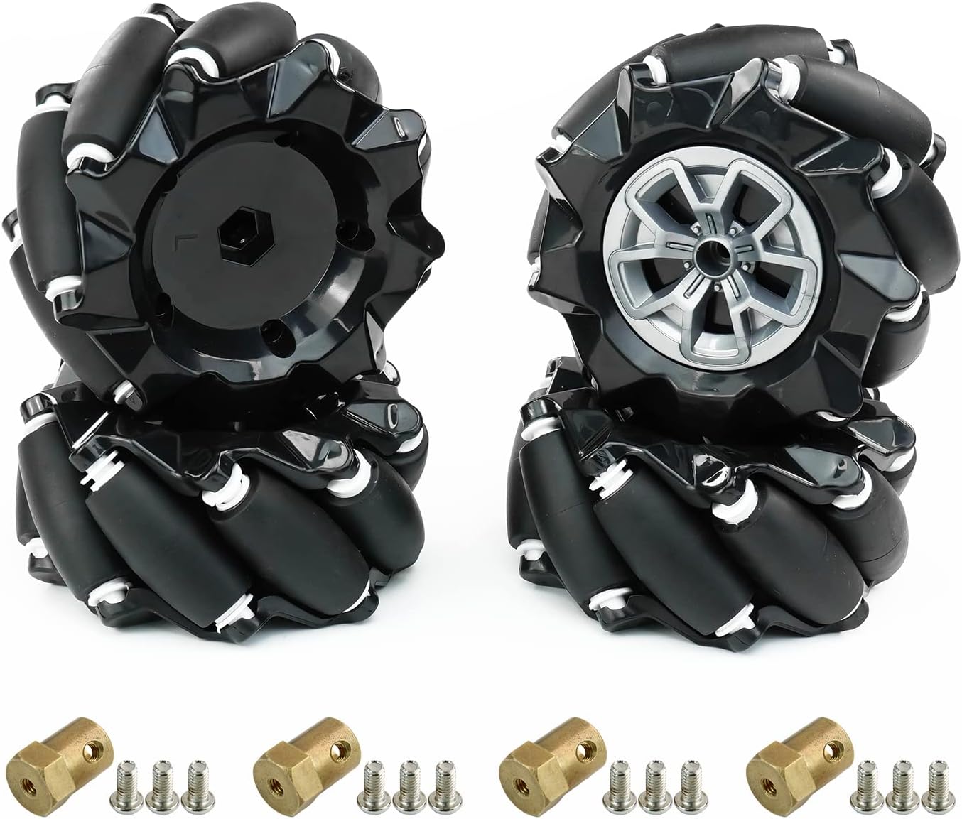 Amazon.com: Yahboom Mecanum Wheel 65mm 80mm 97mm Omni Wheel with 6mm ...