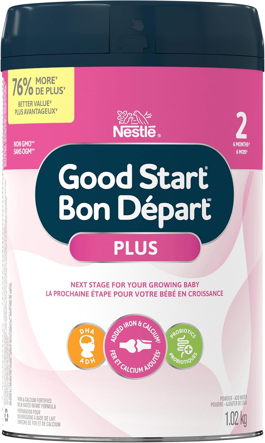 NESTLÉ GOOD START PLUS 2 Baby Formula, Powder, 6+ months, 1.02 kg ...