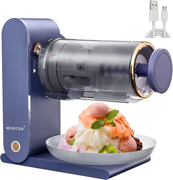 Amazon.com: Shaved Ice Maker Snow Cone Rechargeable Slushie Machine Ice ...
