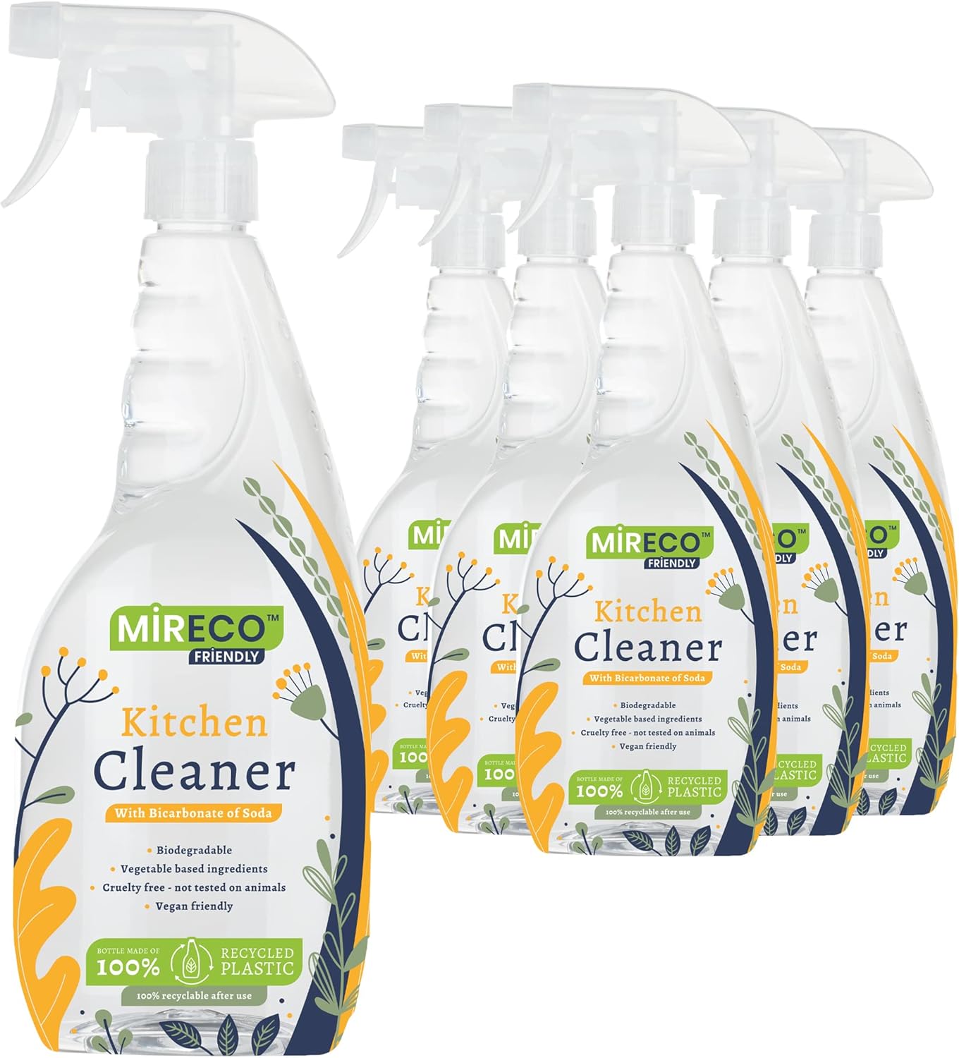 Amazon.com: Mireco Plant-Based Kitchen Cleaner with Bicarbonate of Soda ...