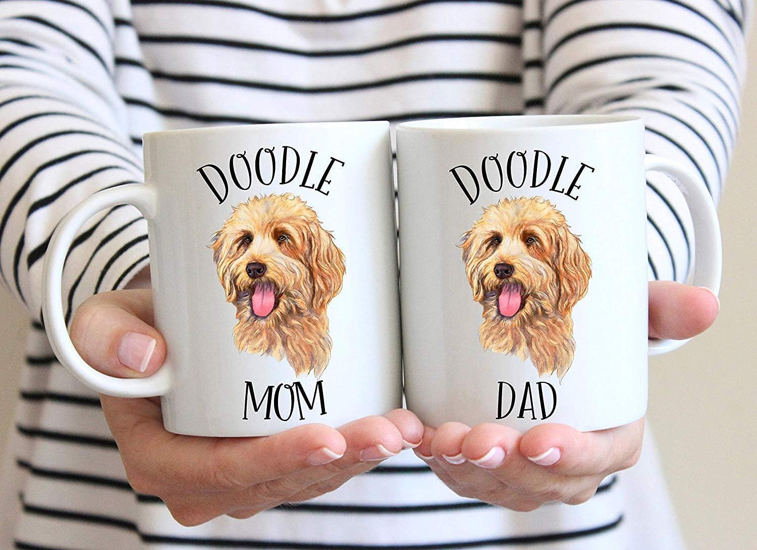 Amazon.com: Flux Iglis Mug Gift Set Doodle Mom & Doodle Dad Mug, Doodle ...