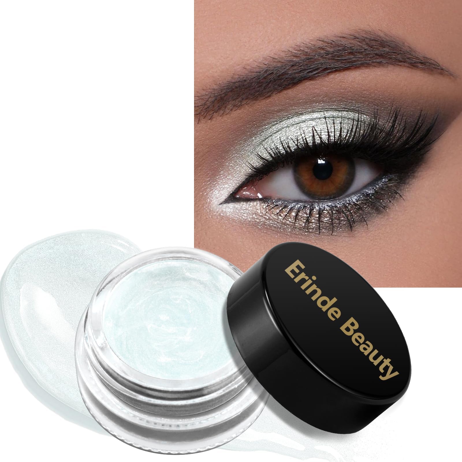 Amazon.com : Erinde Shimmer Glitter Cream Eyeshadow, Smooth Metallic ...