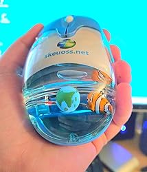 Amazon.com: Skeuoss Frutiger Aero Aqua Mouse - Clear Blue USB-C ...