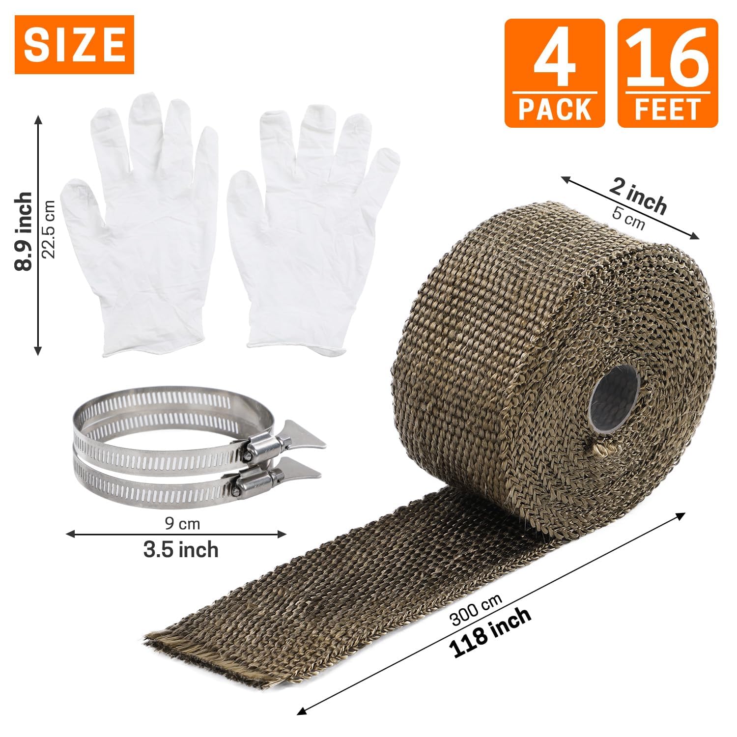 Snapklik.com : Fireproof Stove Pipe Wrap Set, 4 Pcs Stove Pipe Covers ...
