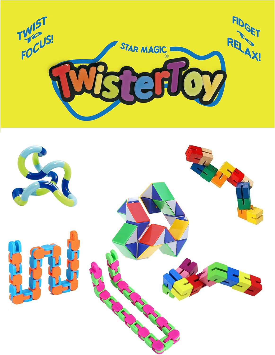 Amazon.com: Fidget Sensory Kit 6 Piece Twisters Sensory Stimulation ...