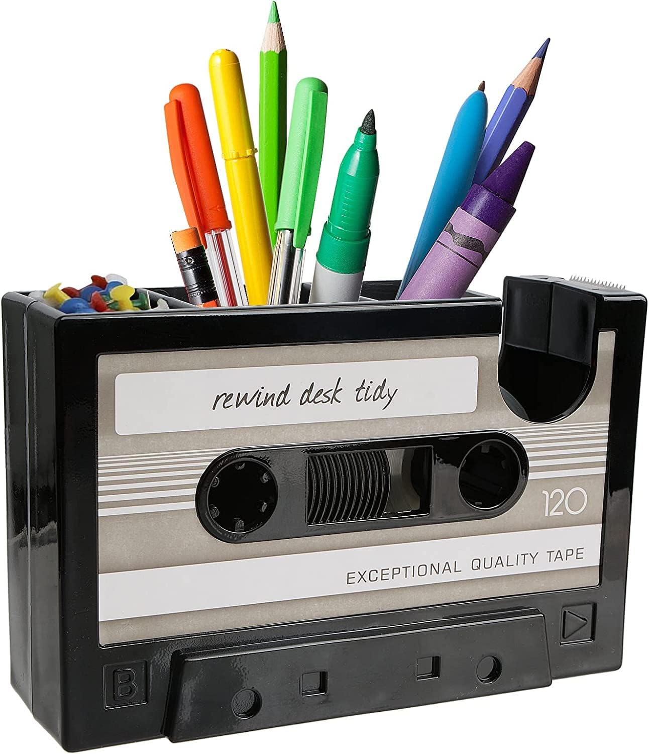 Amazon.com : PENCK Cassette Tape Dispenser with Pen Holder Cute Desk ...