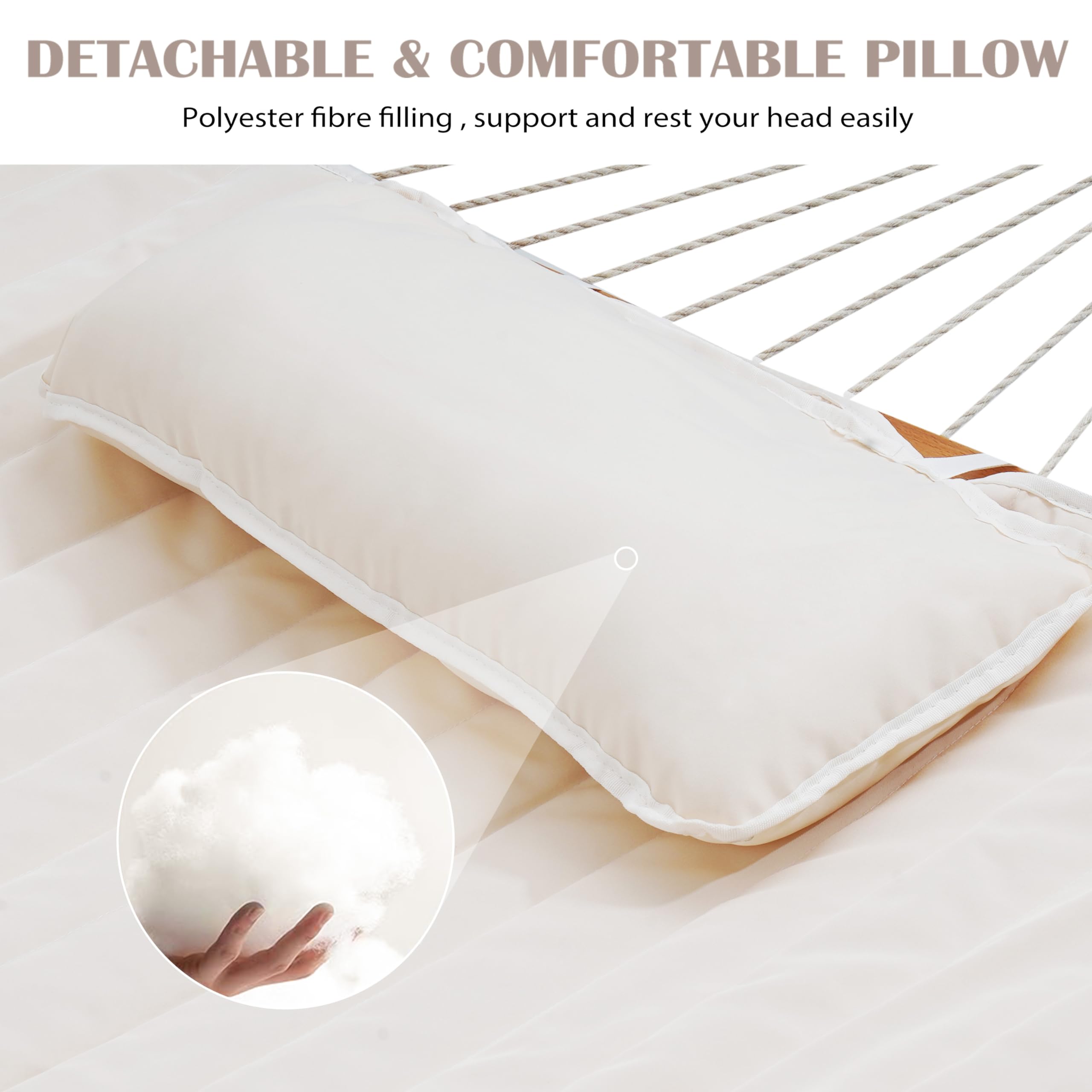 Lazy Daze Hammocks 2 Person Hammock Pad with Pillow, Double Polyester ...