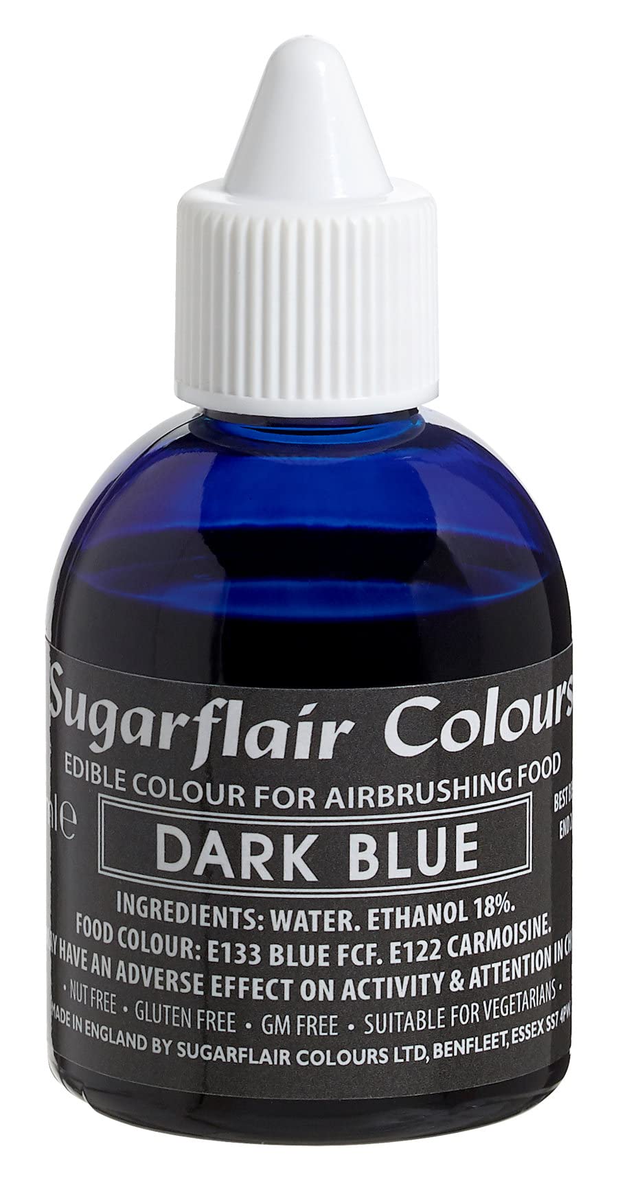 Sugarflair Dark Blue Edible Airbrush Colour - Edible Food Colouring ...