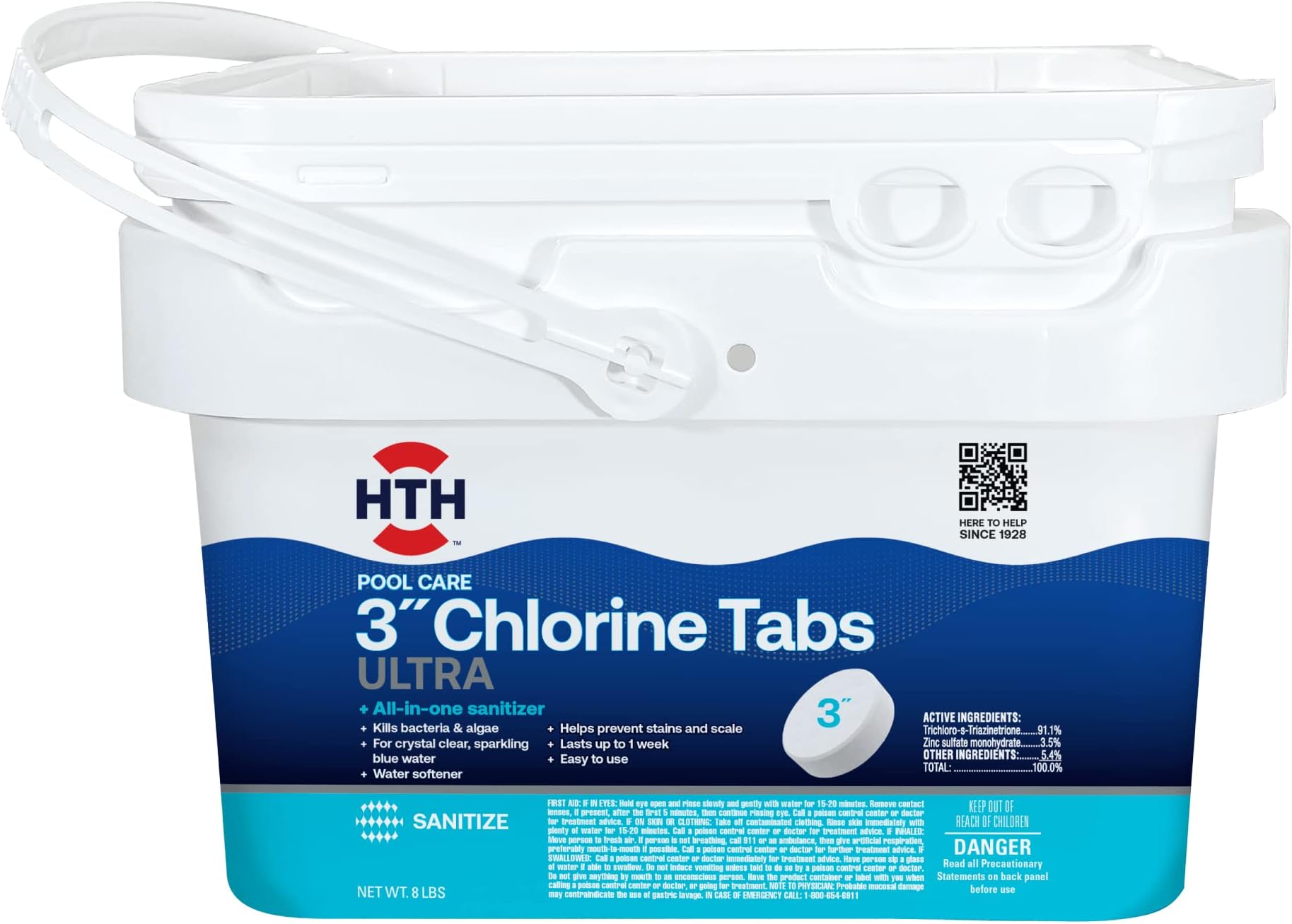 Amazon.com : HTH 42034 Super 3" Chlorinating Tablets for Swimming Pools ...