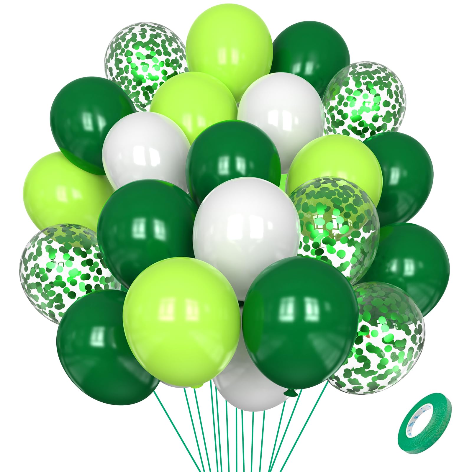 Globos Verdes Y Blancos Globos Multicolores Adornan La Entrada Al