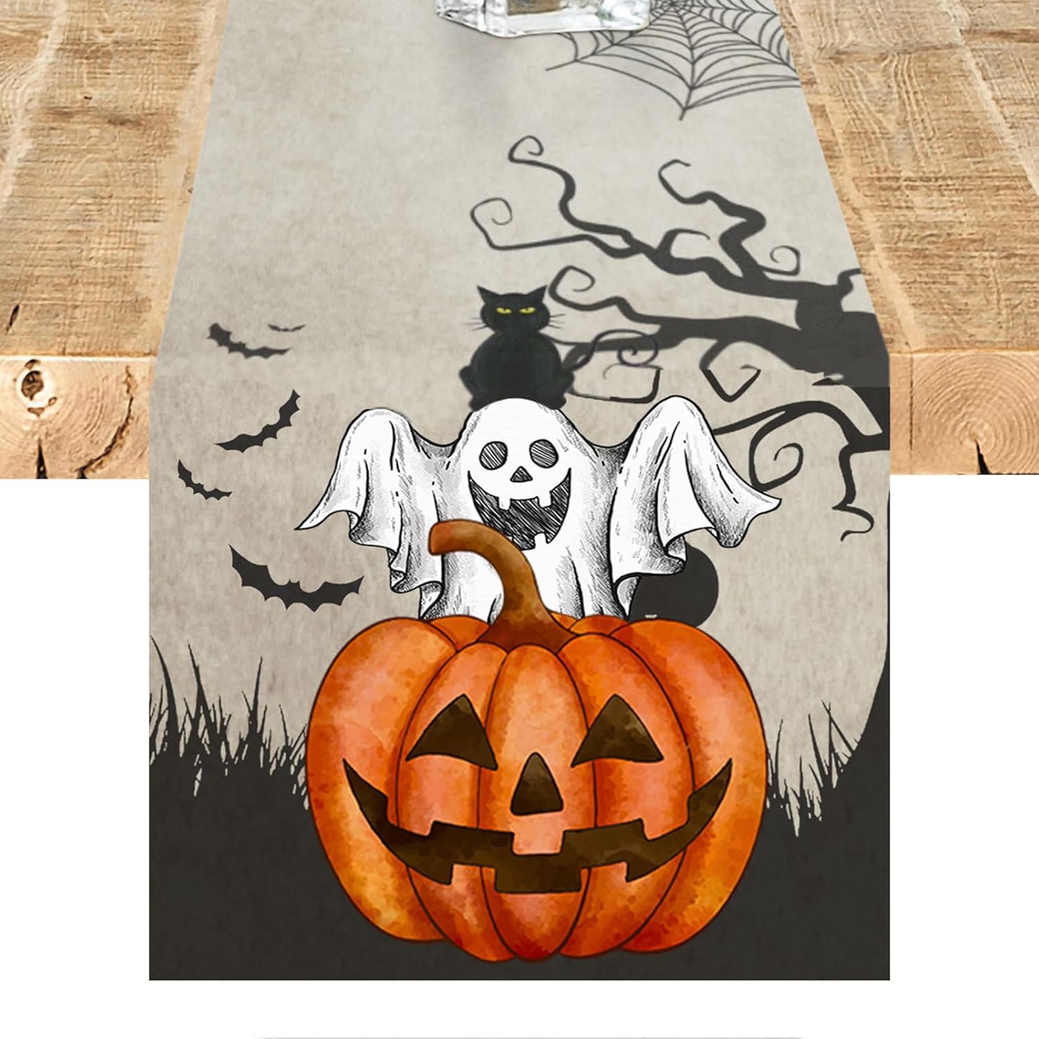 Amazon.com: Halloween Table Runner 72 Inches Long Halloween Decorations ...