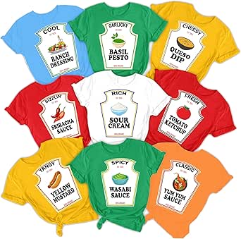 Amazon.com: Group Condiments Shirts, Matching Tshirt for Teacher Group ...