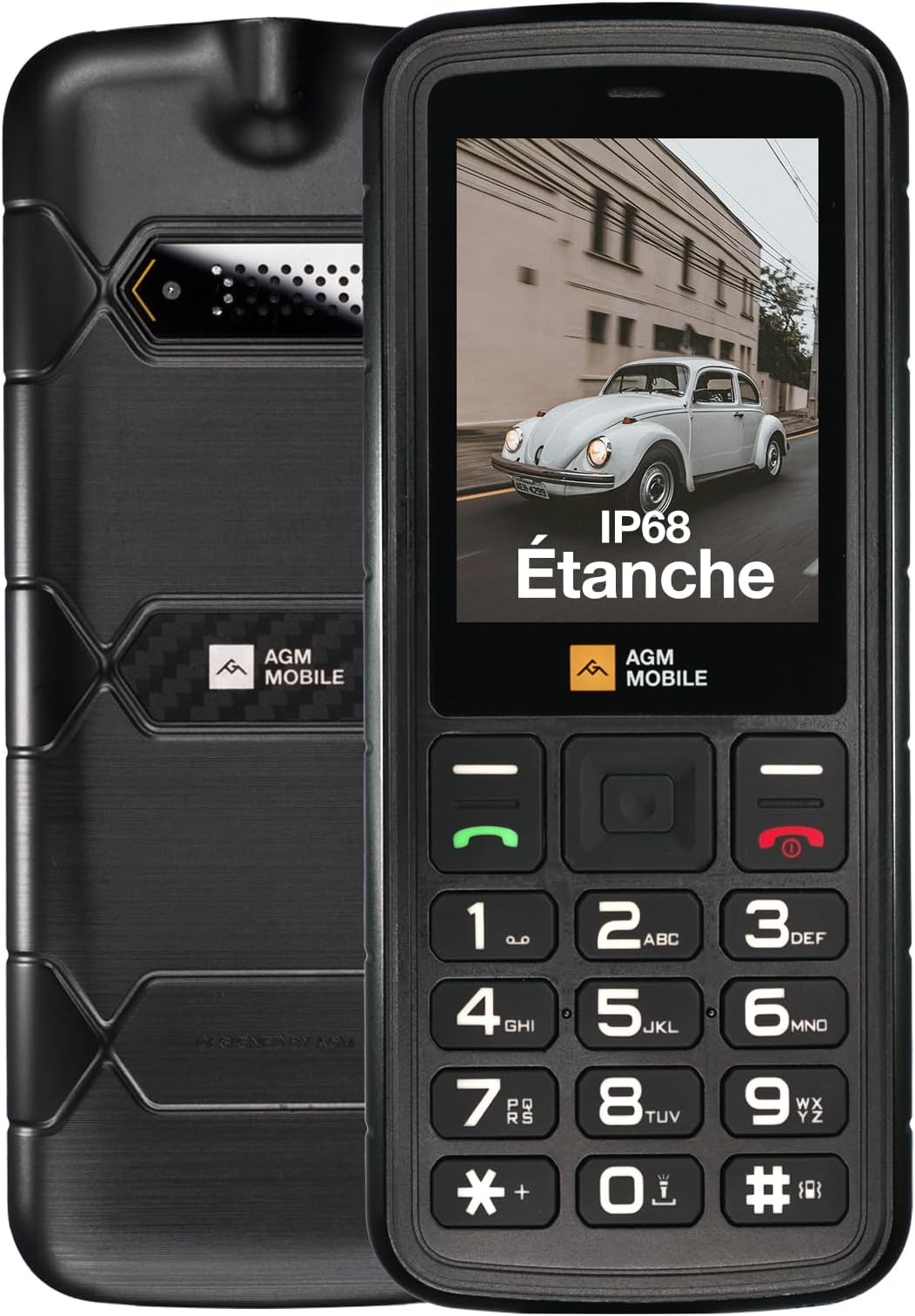 AGM M9 4G Téléphone Portable Senior Débloqué avec Grandes Touches ...