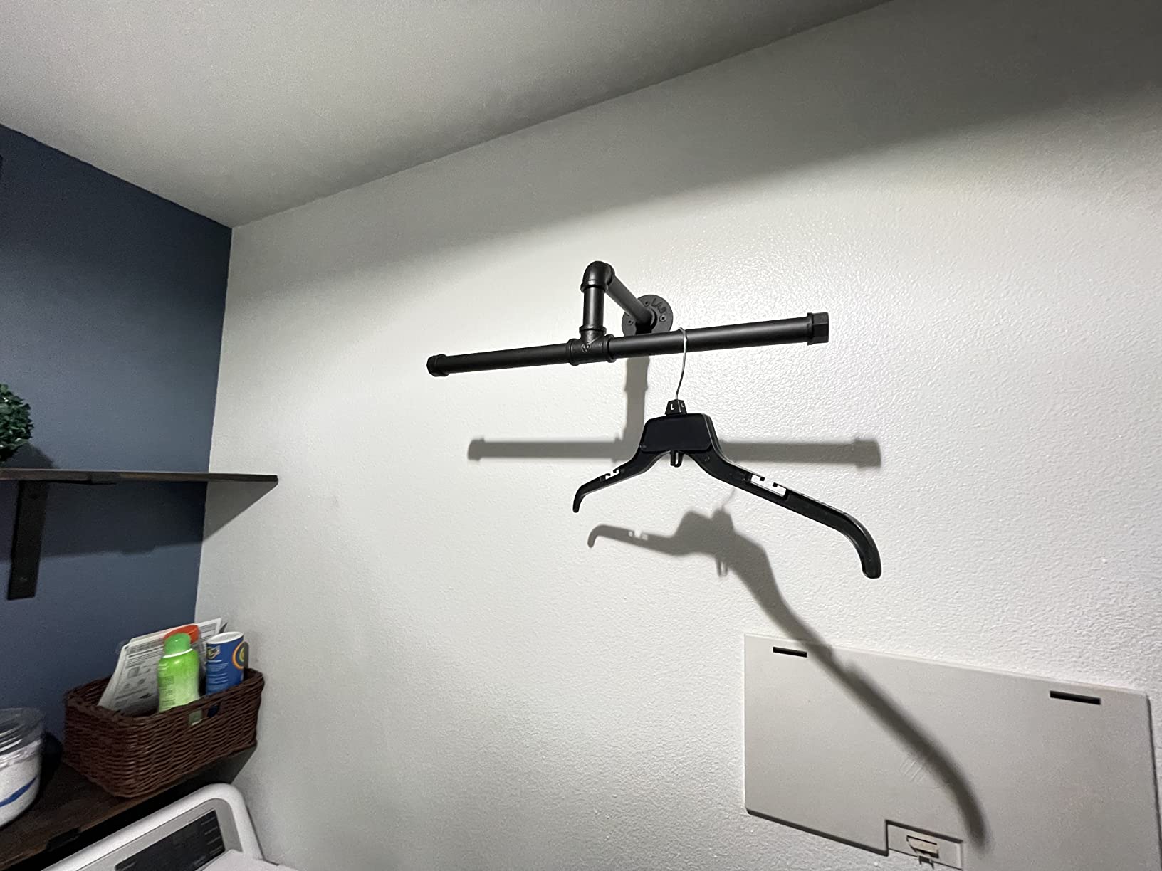 $10/mo - Finance Elibbren Industrial Pipe Floating Clothing Rack Wall ...