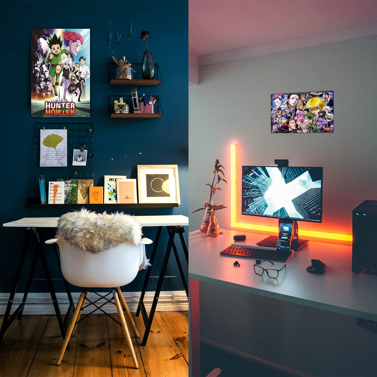 Babymiu Mixed Anime Wall Poster 8-Pack（with random Anime stickers 50pcs ...