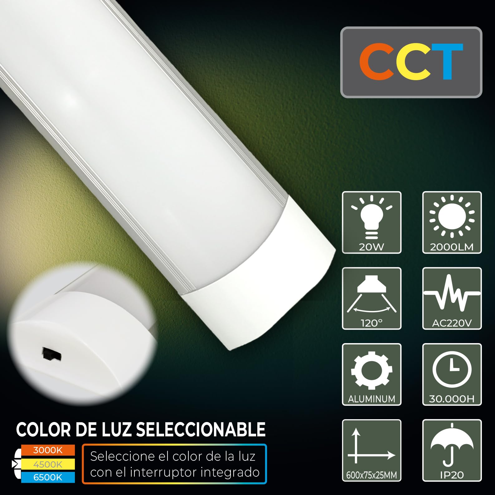 Fluorescente Led 60 Cm Pack 4 Tubos LED T5 120cm - Blanco Ajustable ...