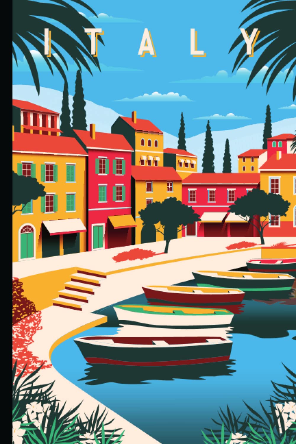 Italy: Travel Journal, Notebook, Diary | Vintage Postcard Style | 110 ...