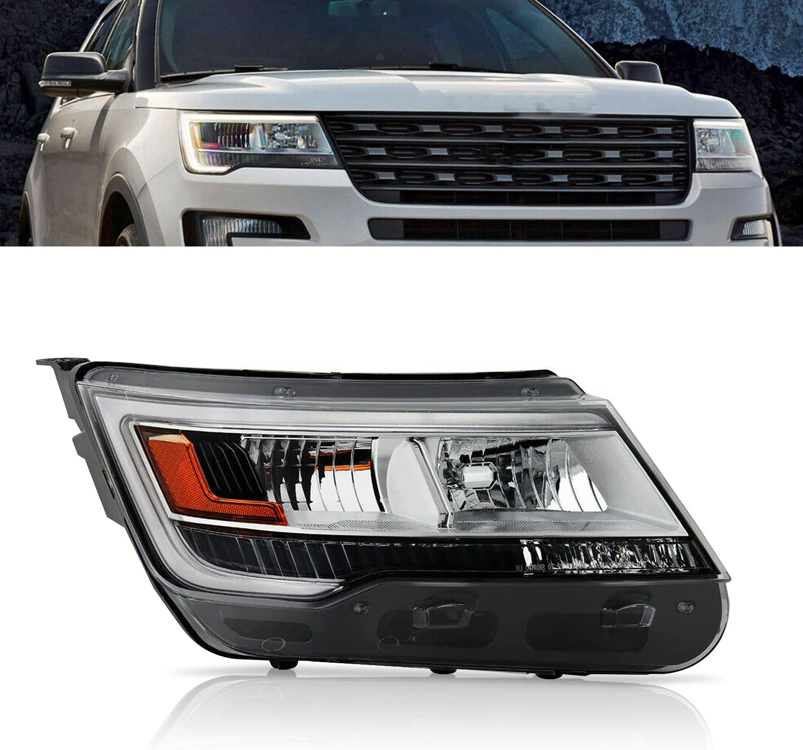 Amazon.com: Headlight LED Module Fits for 2016-2019 Ford Explorer ...