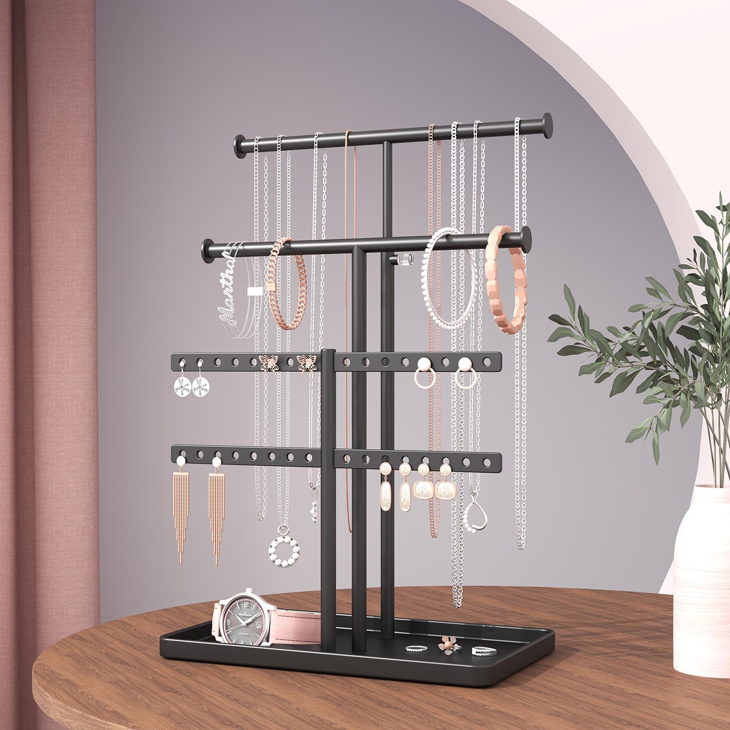 Amazon.com: Josmimic Jewelry Holder Organizer Necklace Display: Metal ...