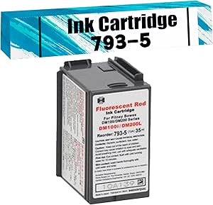 AMHIL 793-5 Red Ink Cartridge for Pitney Bowes 793-5 DM100i DM200L ...