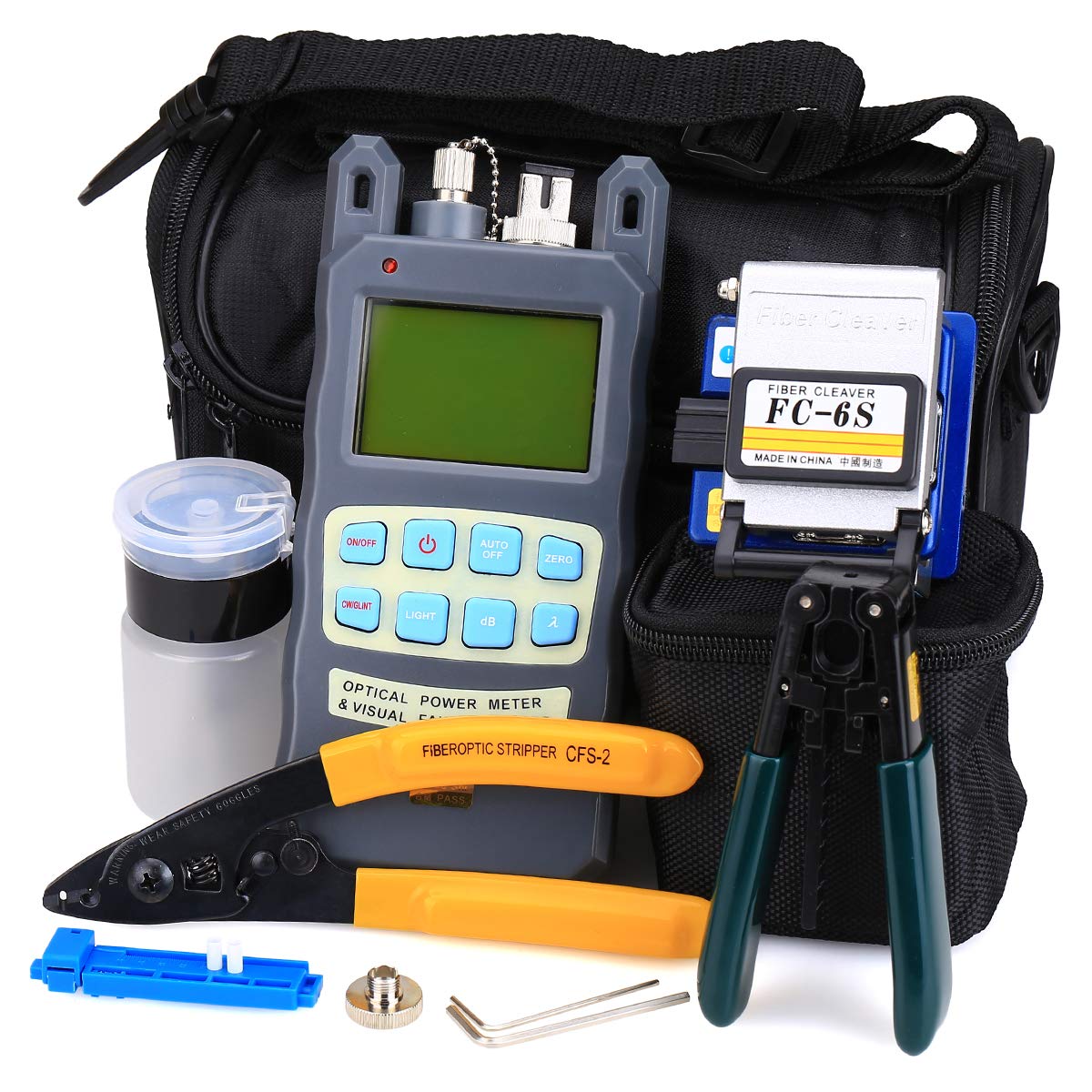 Buy FTTH Fiber Optic Tool Kit 9 in 1 with All in One Fiber Optical ...