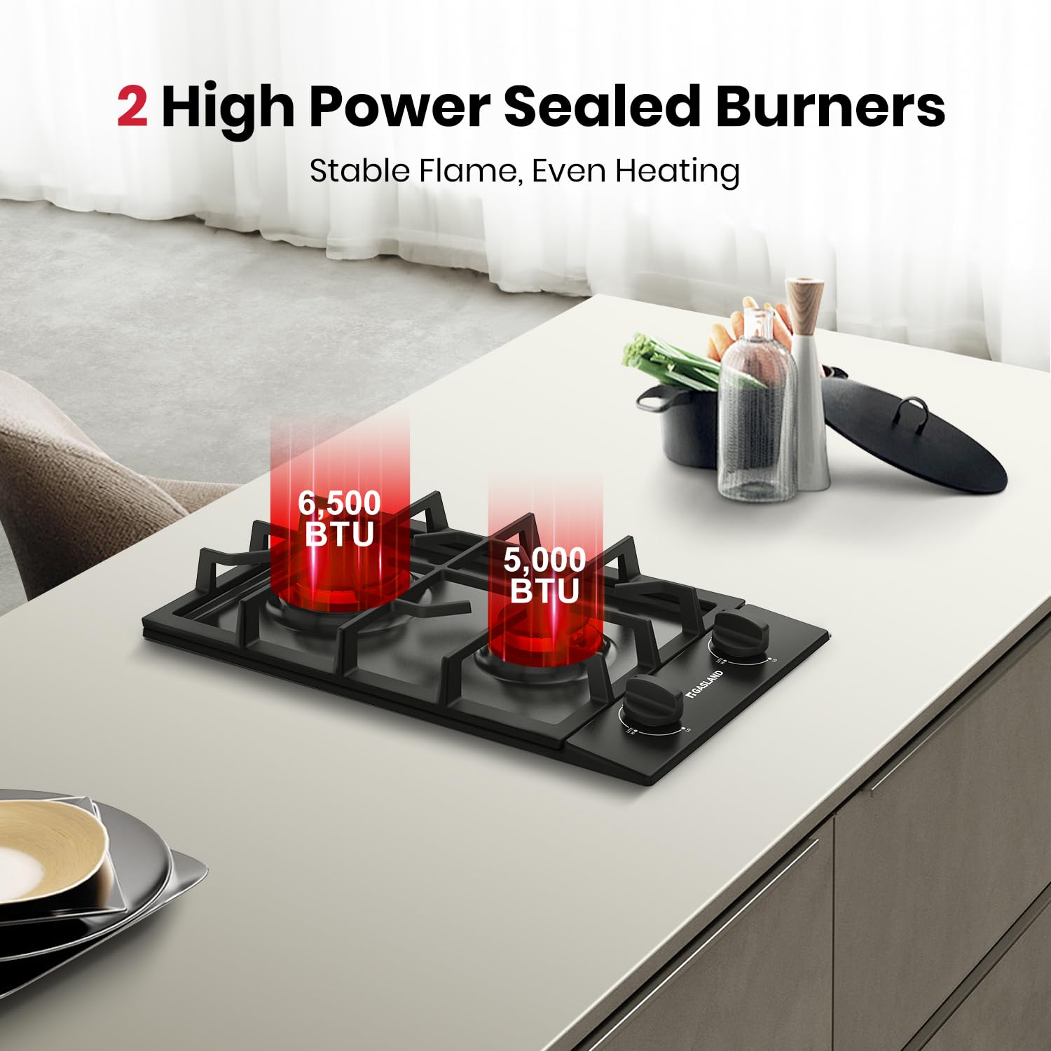 Snapklik.com : GASLAND 2 Burners Gas Cooktop 12 Inch GH30EF Drop-in ...