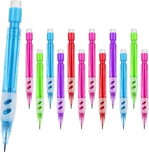 Molain Mini Mechanical Pencil Set, 12PCS 0.7mm Automatic With Erasers ...