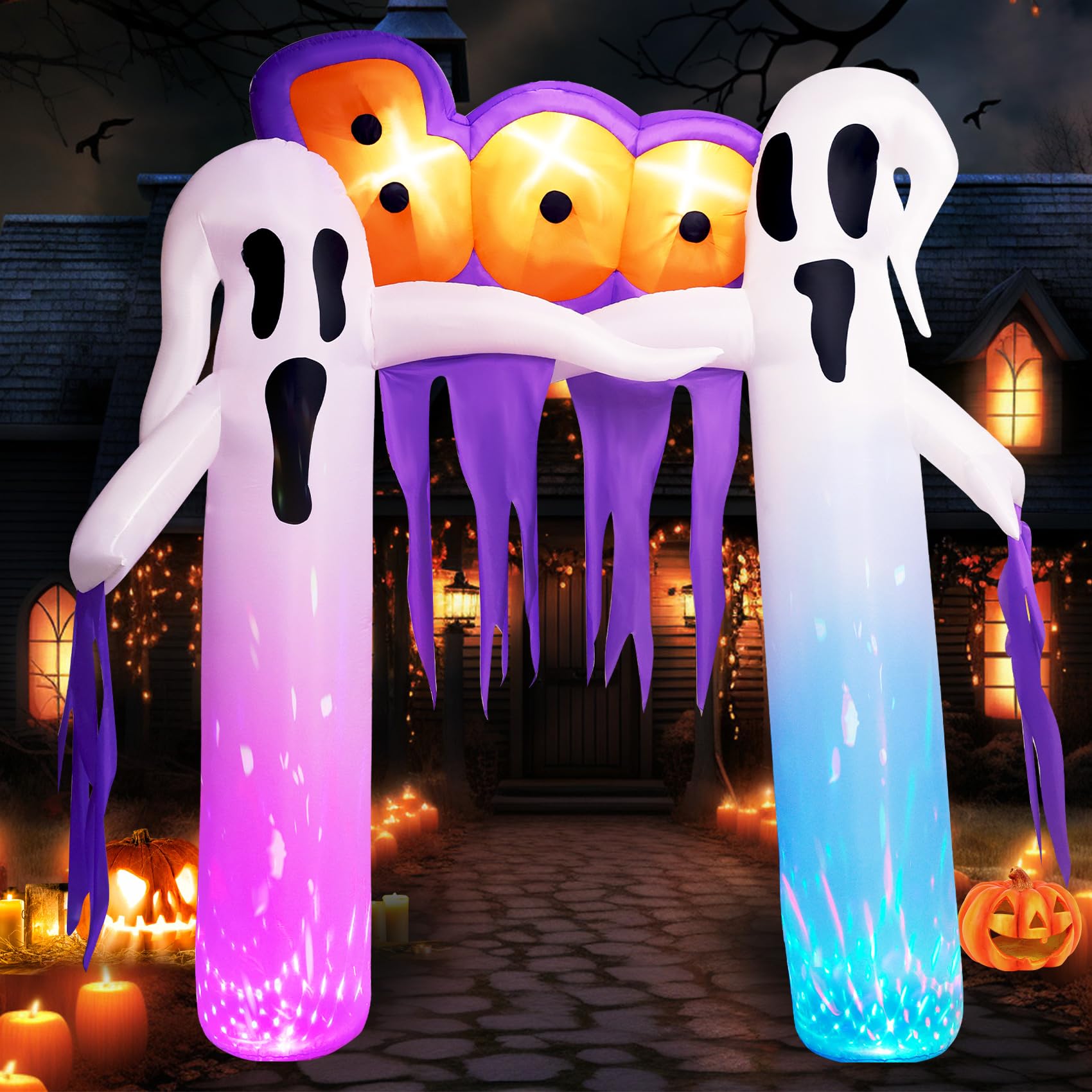Snapklik.com : TCFUNDY 10 FT Halloween Inflatable Ghost Arch Outdoor ...